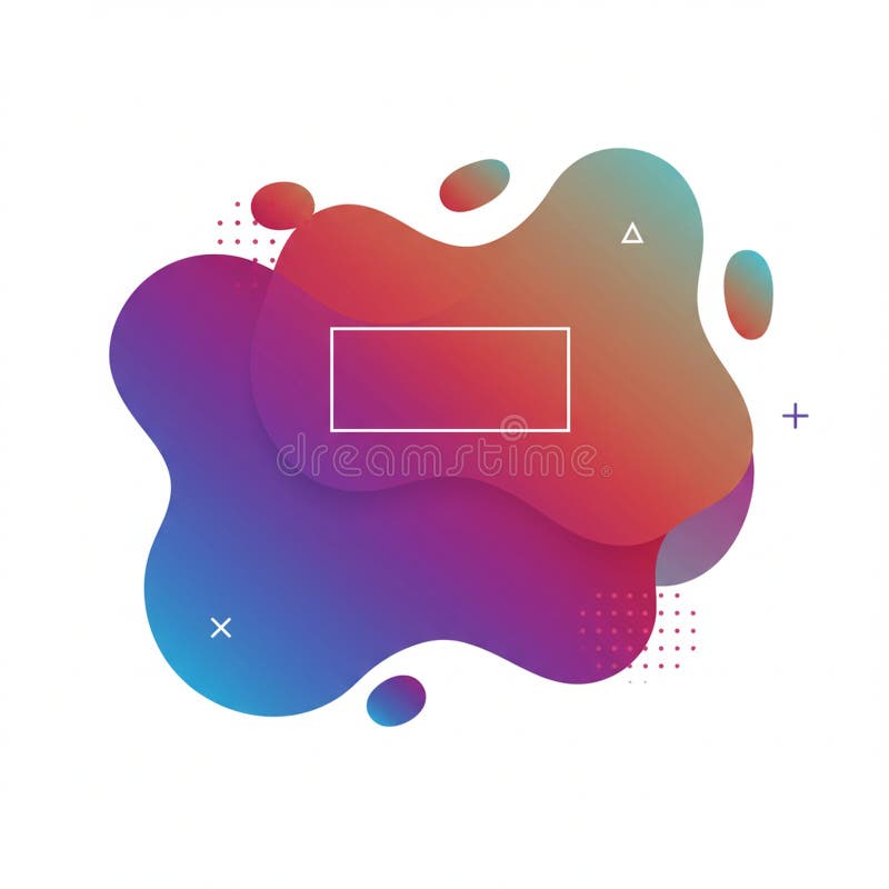 Abstract Design Featuring an Amorphous Shape in a Gradient of Blue ...