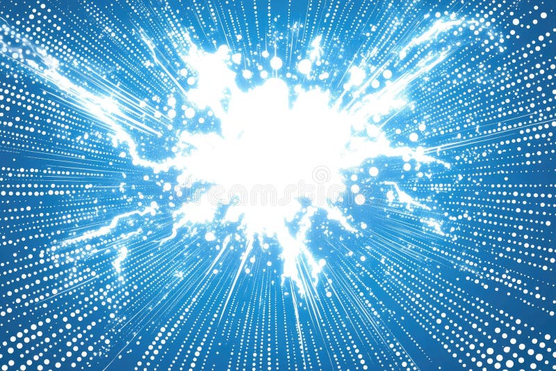 Abstract Design Featuring a Blue Background with White Dots and a ...