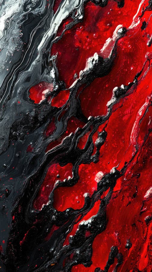 Abstract Design Featuring Bold Red and Black Streaks with Dramatic ...