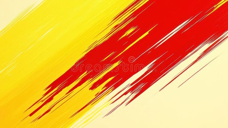 Abstract Design Featuring Bold Red and Yellow Brush Strokes on a Light ...