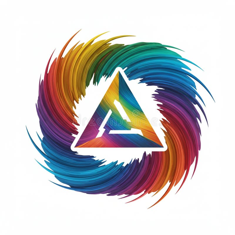 Abstract Design Featuring a Central White Triangle with a Gradient ...