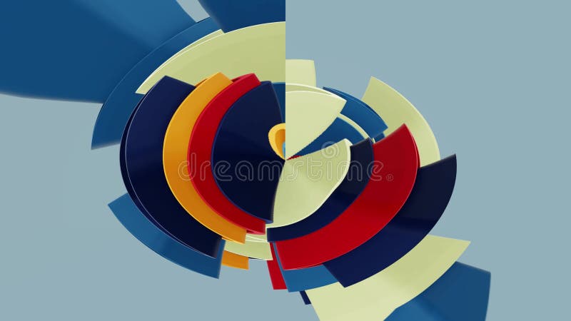 Abstract Design with Circular Shapes and Vibrant Colors Stock Footage ...
