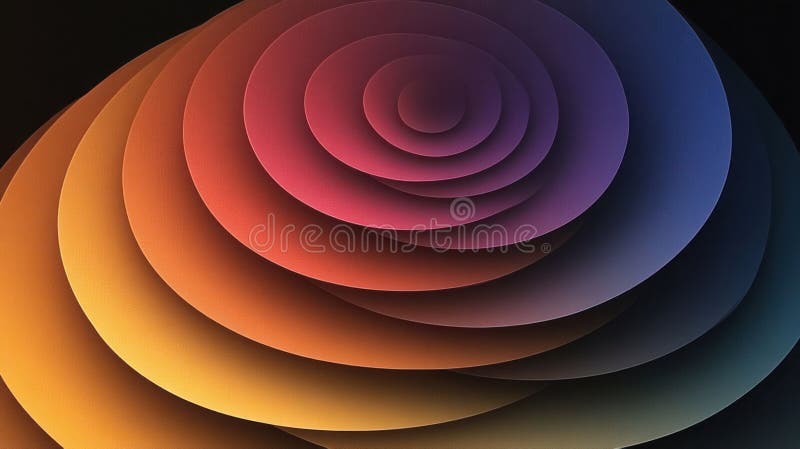 Abstract Design Featuring Concentric Circles in Gradient Colors ...