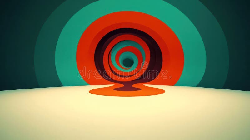 Abstract Design Featuring Concentric Circles in Vibrant Colors Creating ...