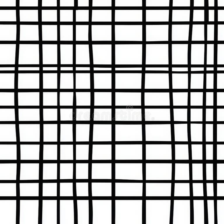 Abstract Black and White Distorted Grid Pattern Stock Illustration ...