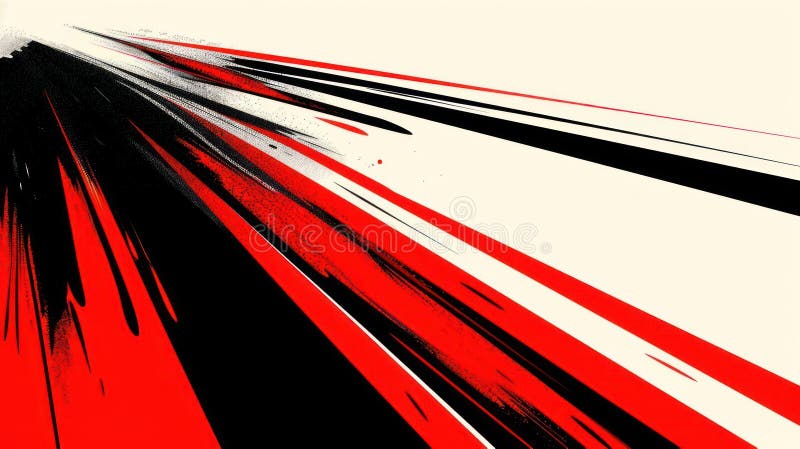 Abstract Design Featuring Dynamic Red and Black Lines on a Light ...