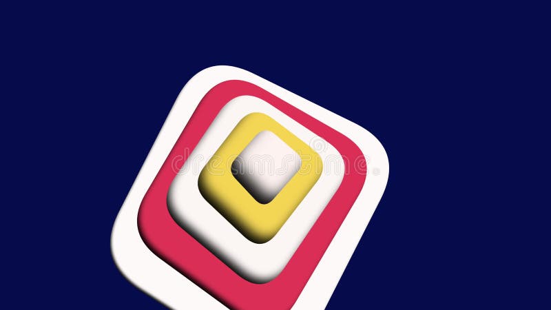 Colorful Diamond Triangle Floats on Modern Blue Background Stock Video ...