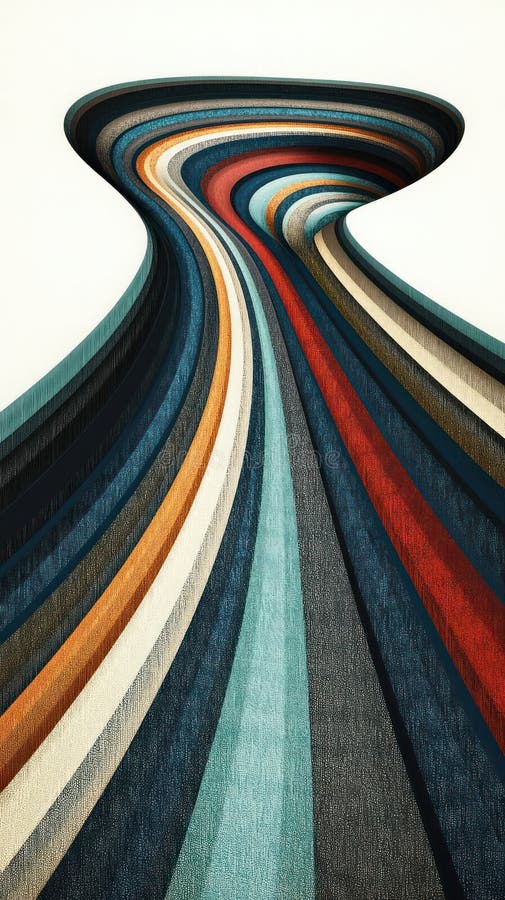 An Abstract Design Featuring Flowing, Colorful Lines Creating a Dynamic ...