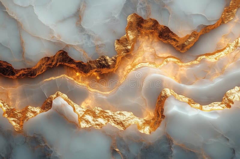 Abstract Design Featuring Flowing Gold and White Patterns Inspired by ...