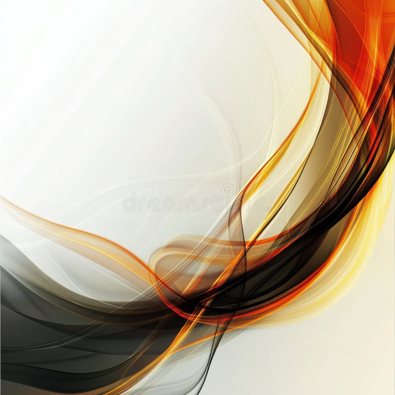 Abstract Design Featuring Flowing Lines in Warm Colors with a Smooth ...