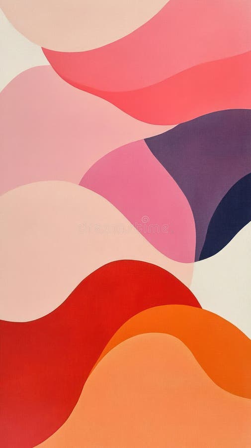Abstract Design Featuring Flowing Shapes and Gradients in Warm Colors ...
