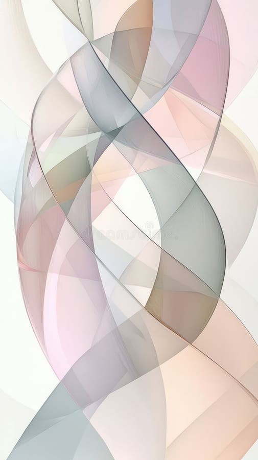 Abstract Design Featuring Flowing, Translucent Shapes in Soft Colors ...