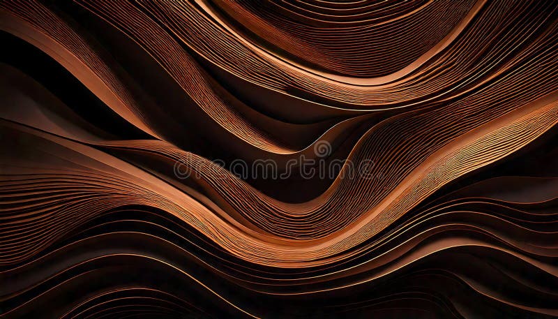 Abstract Design Featuring Flowing, Undulating Lines Reminiscent of ...