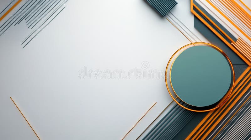 Abstract Design Featuring Geometric Shapes and Lines in Vibrant Colors ...