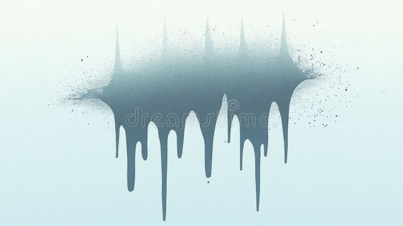 Abstract Design Featuring a Gradient of Blue Paint Drips Against a ...