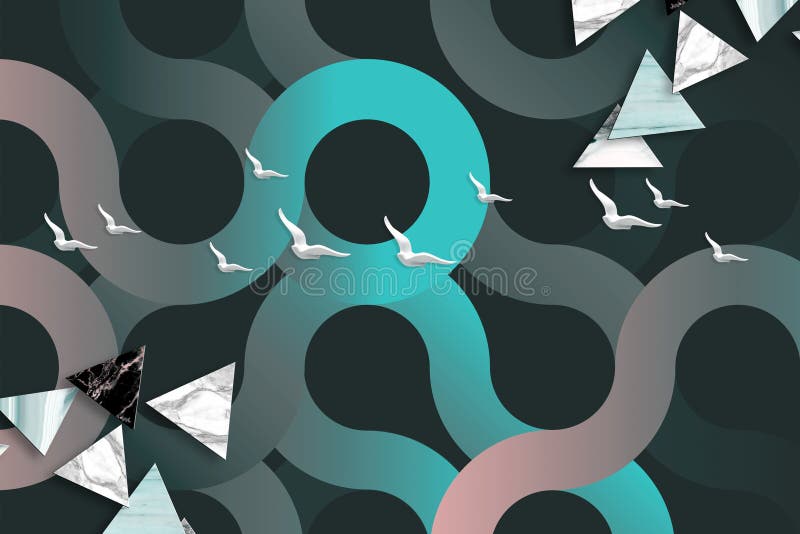 Abstract Design Featuring Interlocking Circular Patterns Stock ...