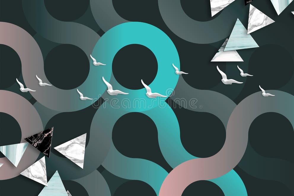 Abstract Design Featuring Interlocking Circular Patterns Stock ...