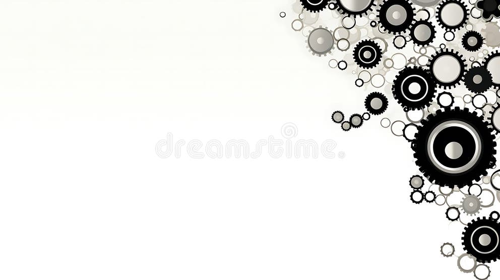 Abstract Design Featuring Interlocking Gears and Cogs Stock ...