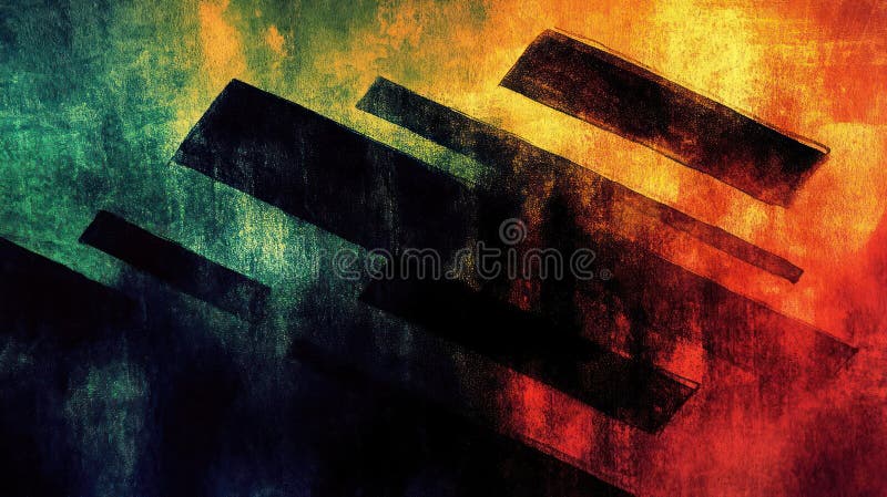 Abstract Design Featuring Layered Shapes and Vibrant Colors Creating a ...