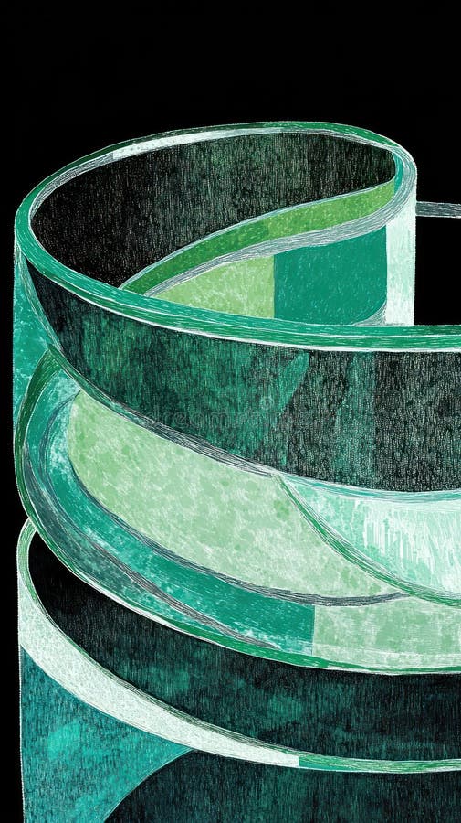 Abstract Design Featuring Layered Translucent Shapes in Green Tones ...