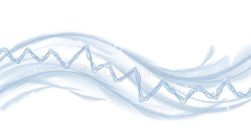 Abstract Design Featuring Light Blue, Wavy Lines Creating an Undulating ...