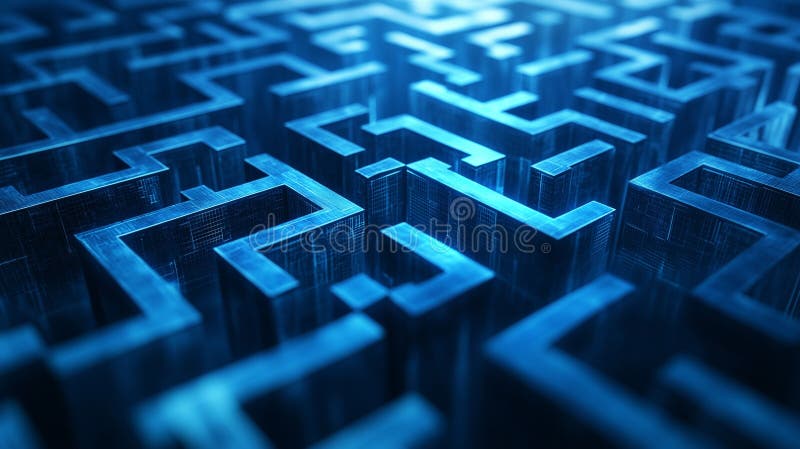 Abstract Design Featuring a Maze of Arrows and Pathways, Symbolizing ...