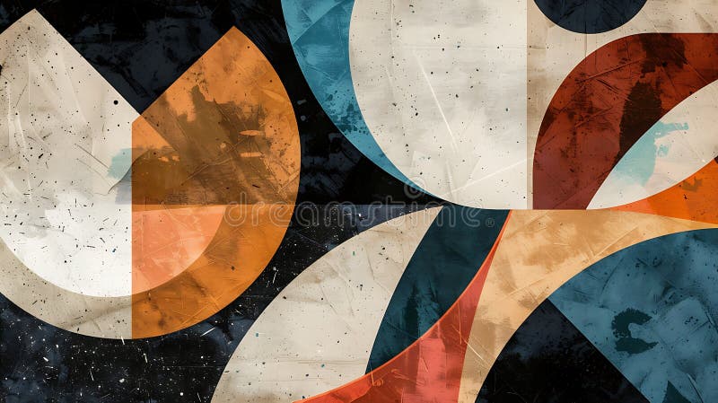 Abstract Design Featuring Overlapping Circular and Triangular Forms ...