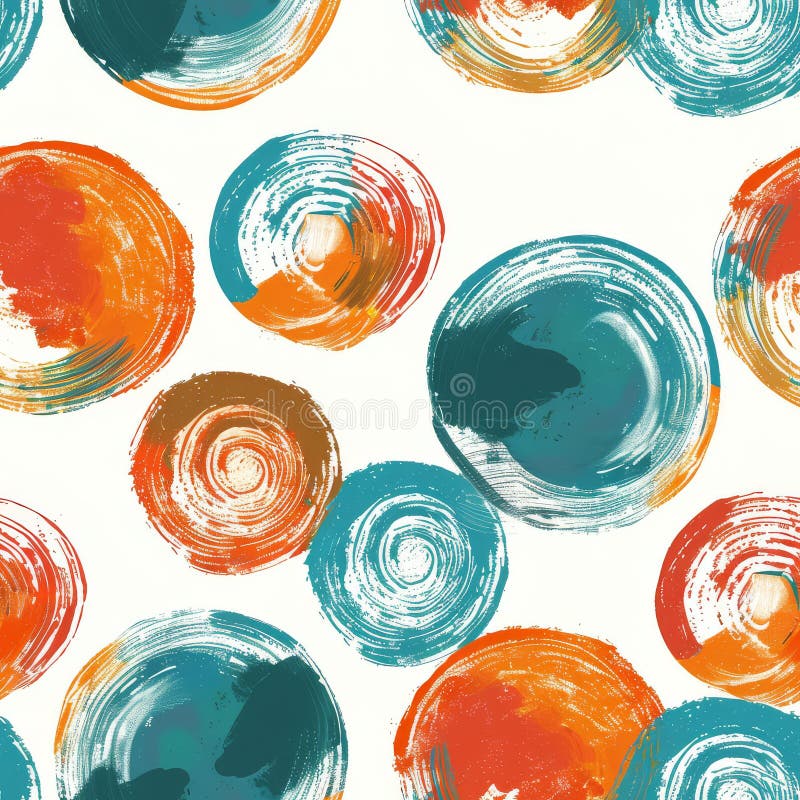 Abstract Design Featuring Playful Patterns of Circles and Swirls Stock ...