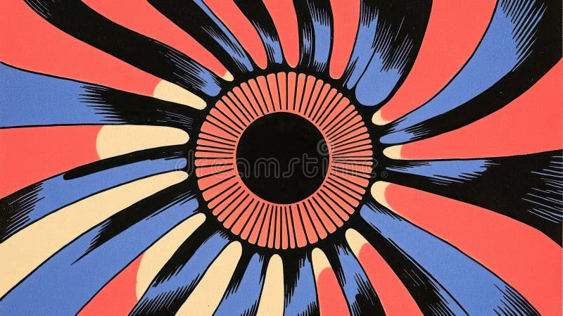 Abstract Design Featuring Radiating Shapes and Contrasting Colors ...