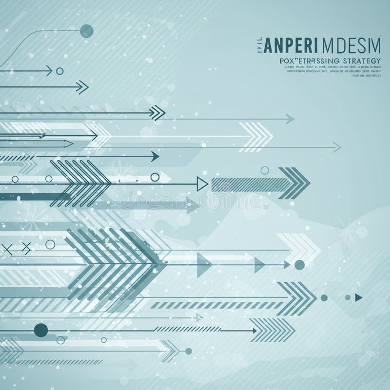 Abstract Design Featuring a Series of Arrows and Circles in Varying ...