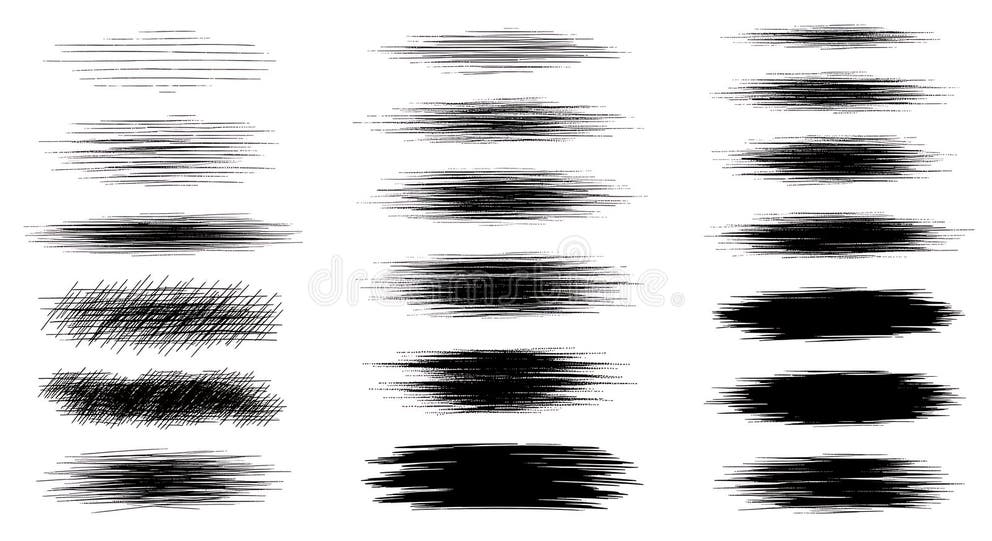Abstract Design Featuring Several Horizontal Black Scribble Patterns on ...
