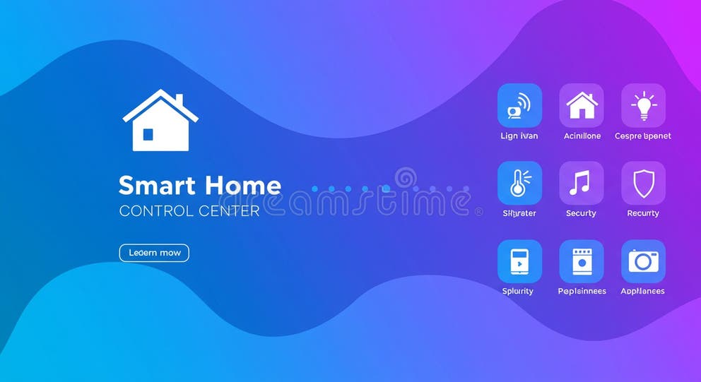 Abstract Design Featuring a Smart Home Control Center Interface. a ...