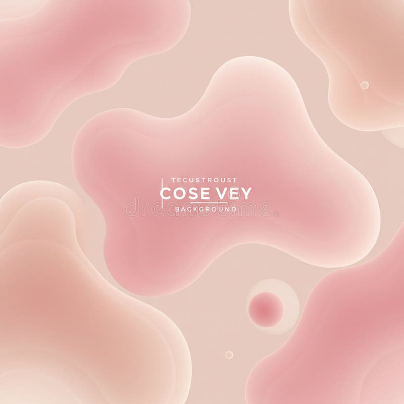Abstract Design Featuring Soft Pink Organic Shapes on a Beige ...