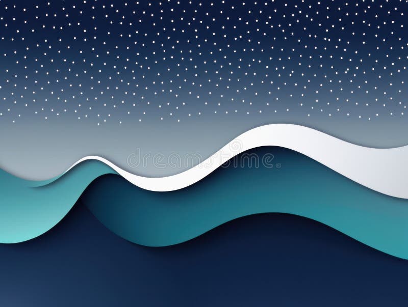 Stylized Ocean Waves Wallpaper Stock Illustration - Illustration of ...