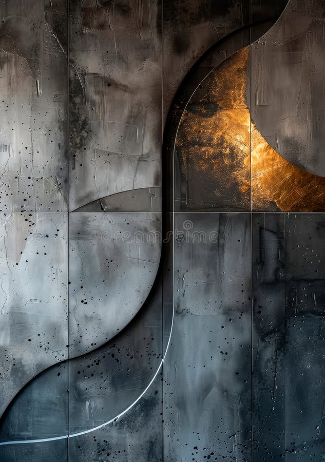 Abstract Design Featuring a Swirling Arc that Forms a Narrative Panel ...