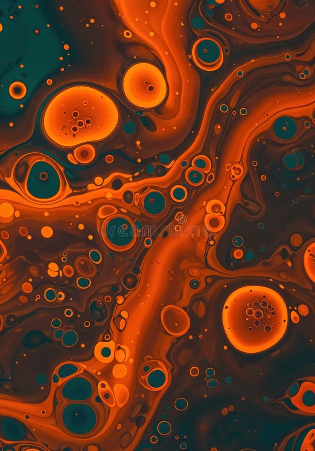 "Elemental Flow: a Dance of Orange and Teal" Stock Illustration ...