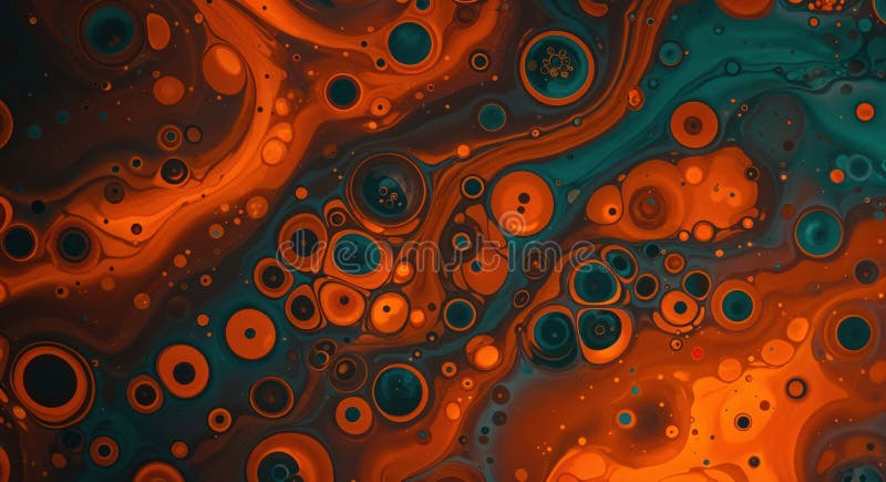 "Elemental Flow: a Dance of Orange and Teal" Stock Illustration ...