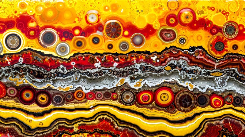 Abstract Design Featuring Vibrant Colors and Circular Patterns ...