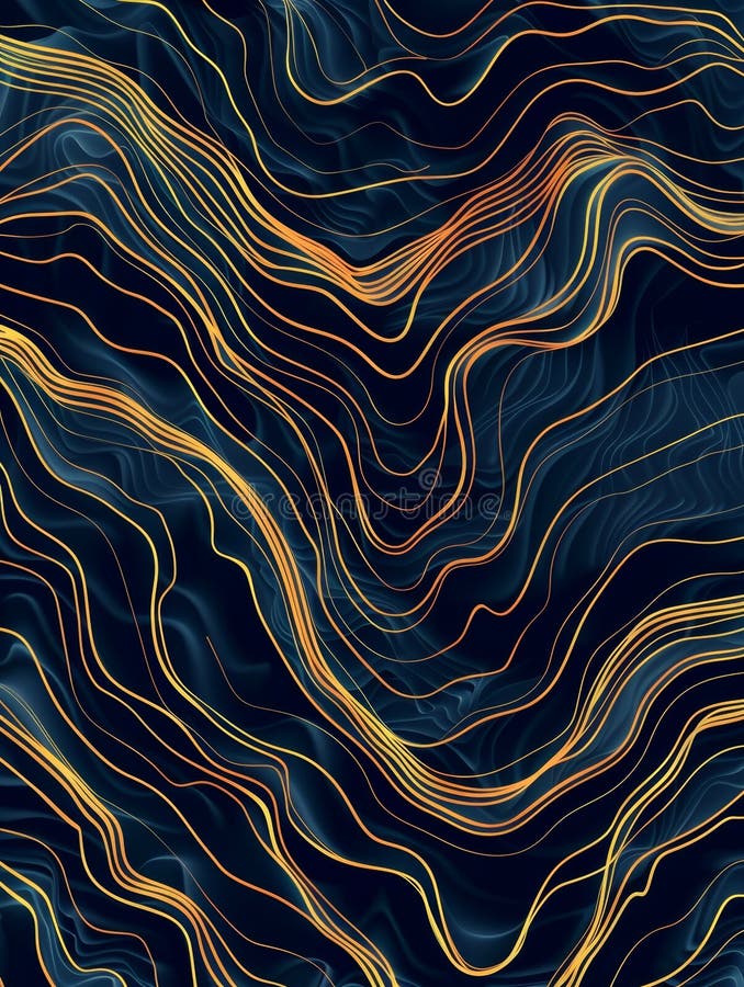 An Abstract Design Featuring a Wave Pattern, an Organic Texture Map ...