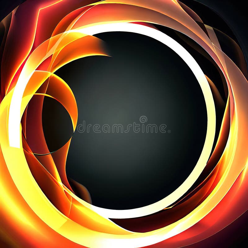 Abstract Design Flame,round Frame with Text for Banner, Flyer, Poster ...