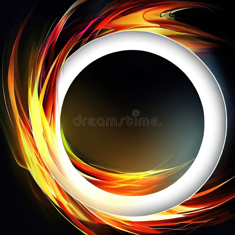 Abstract Design Flame,round Frame with Text for Banner, Flyer, Poster ...