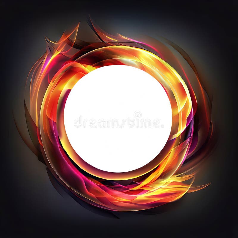 Abstract Design Flame,round Frame with Text for Banner, Flyer, Poster ...