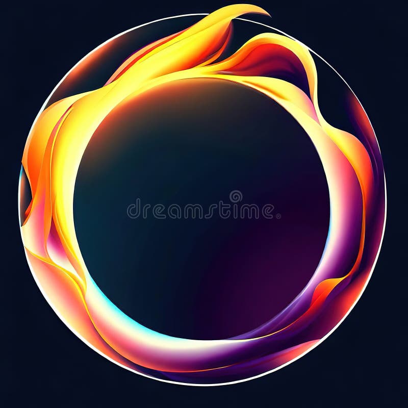 Abstract Design Flame,round Frame with Text for Banner, Flyer, Poster ...