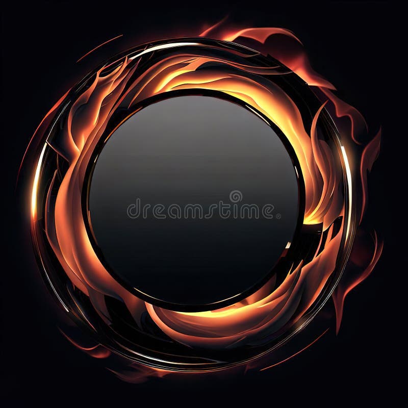 Abstract Design Flame,round Frame with Text for Banner, Flyer, Poster ...