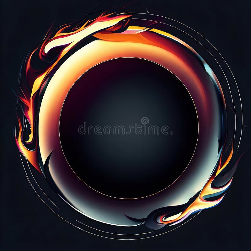 Abstract Design Flame,round Frame with Text for Banner, Flyer, Poster ...