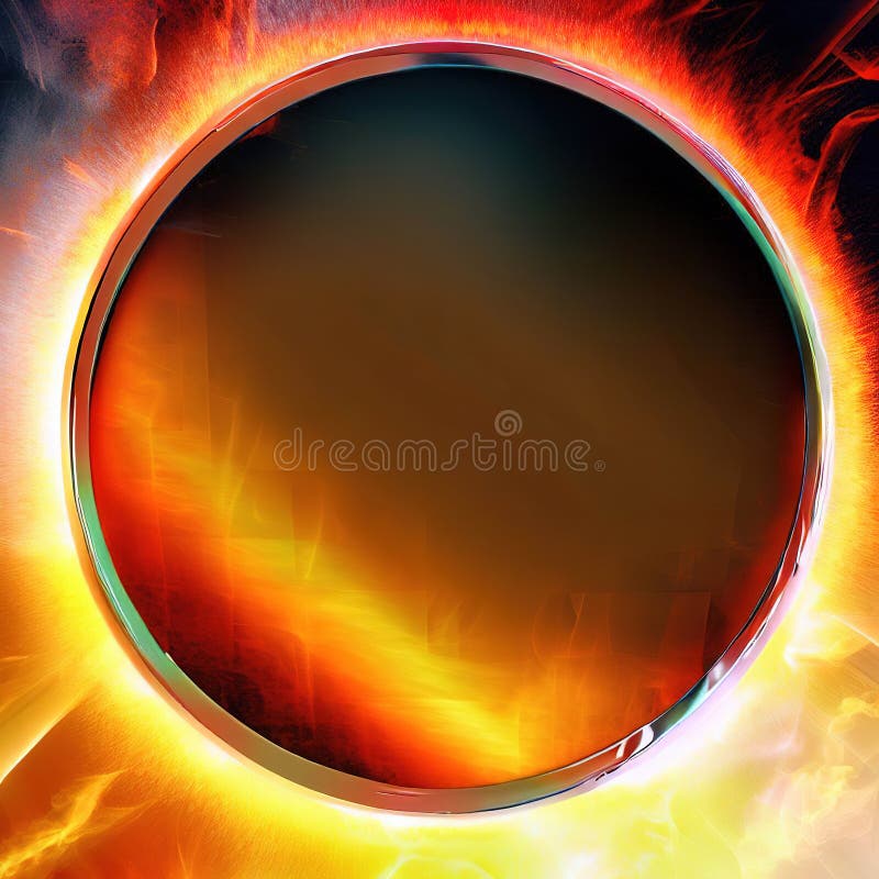 Abstract Design Flame,round Frame with Text for Banner, Flyer, Poster ...