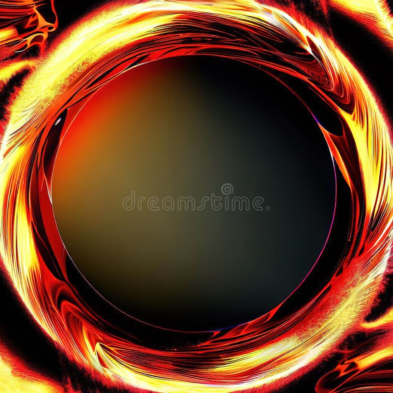 Abstract Design Flame,round Frame with Text for Banner, Flyer, Poster ...