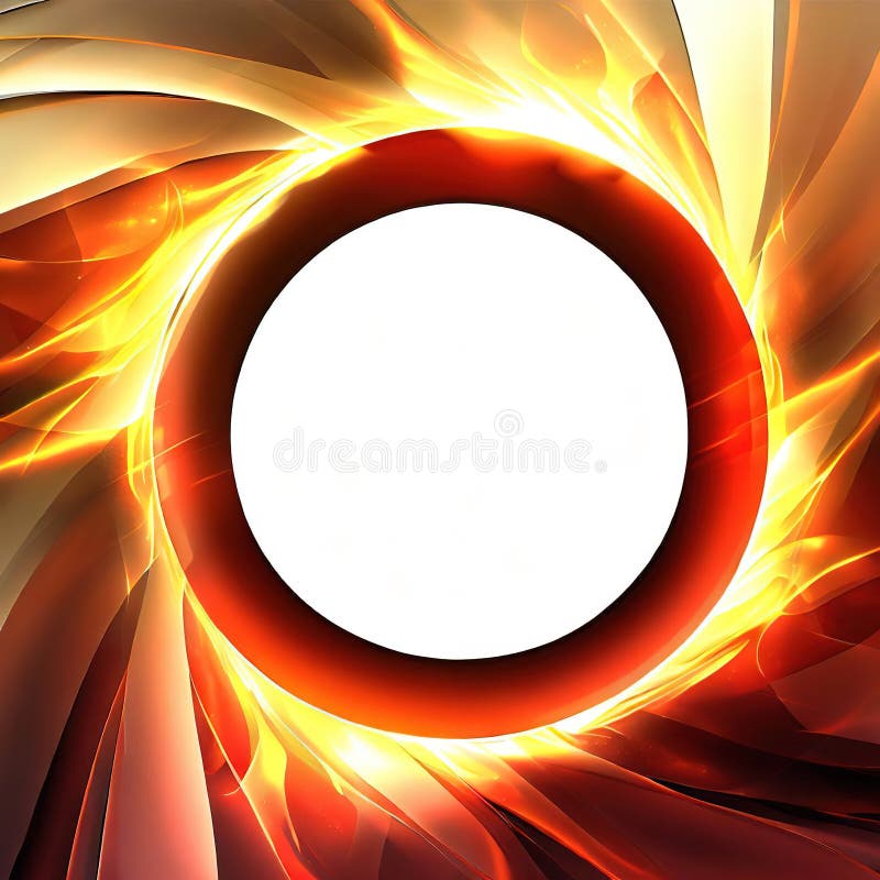 Abstract Design Flame,round Frame with Text for Banner, Flyer, Poster ...