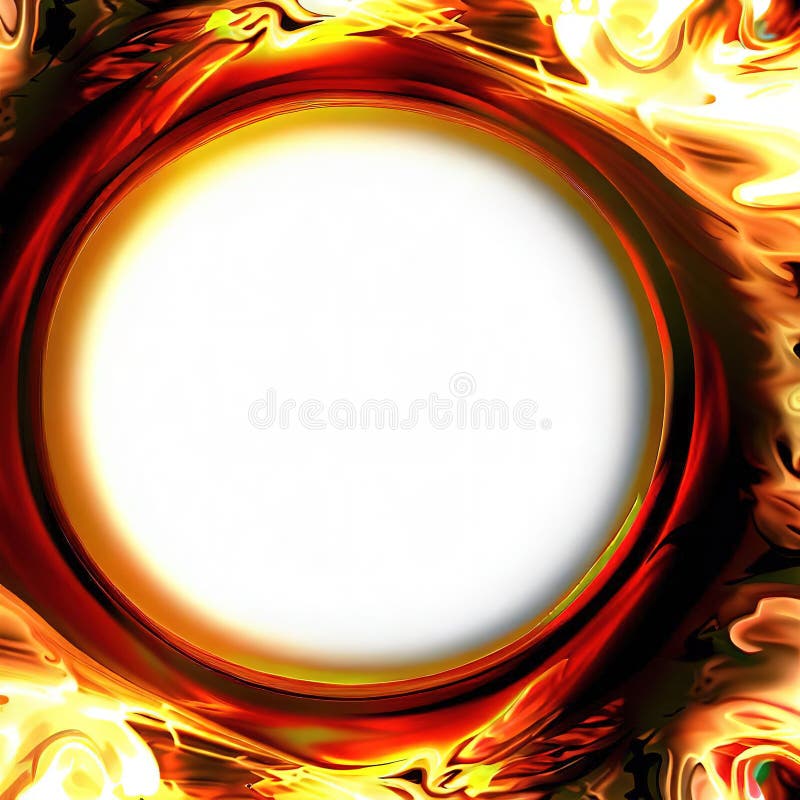 Abstract Design Flame,round Frame with Text for Banner, Flyer, Poster ...