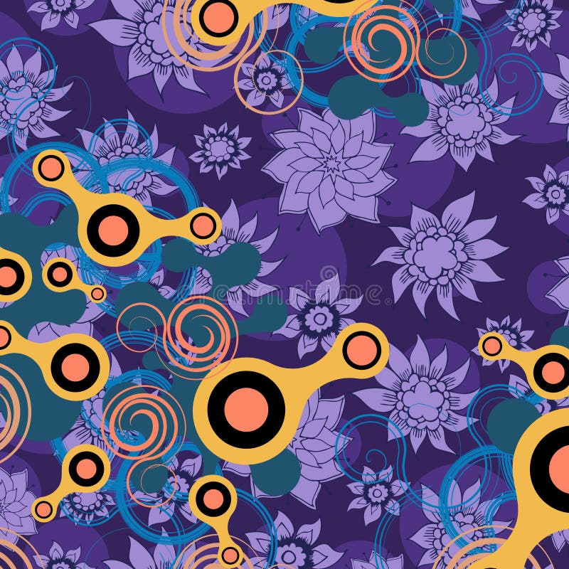 Abstract Design on Floral Background Stock Vector - Illustration of ...